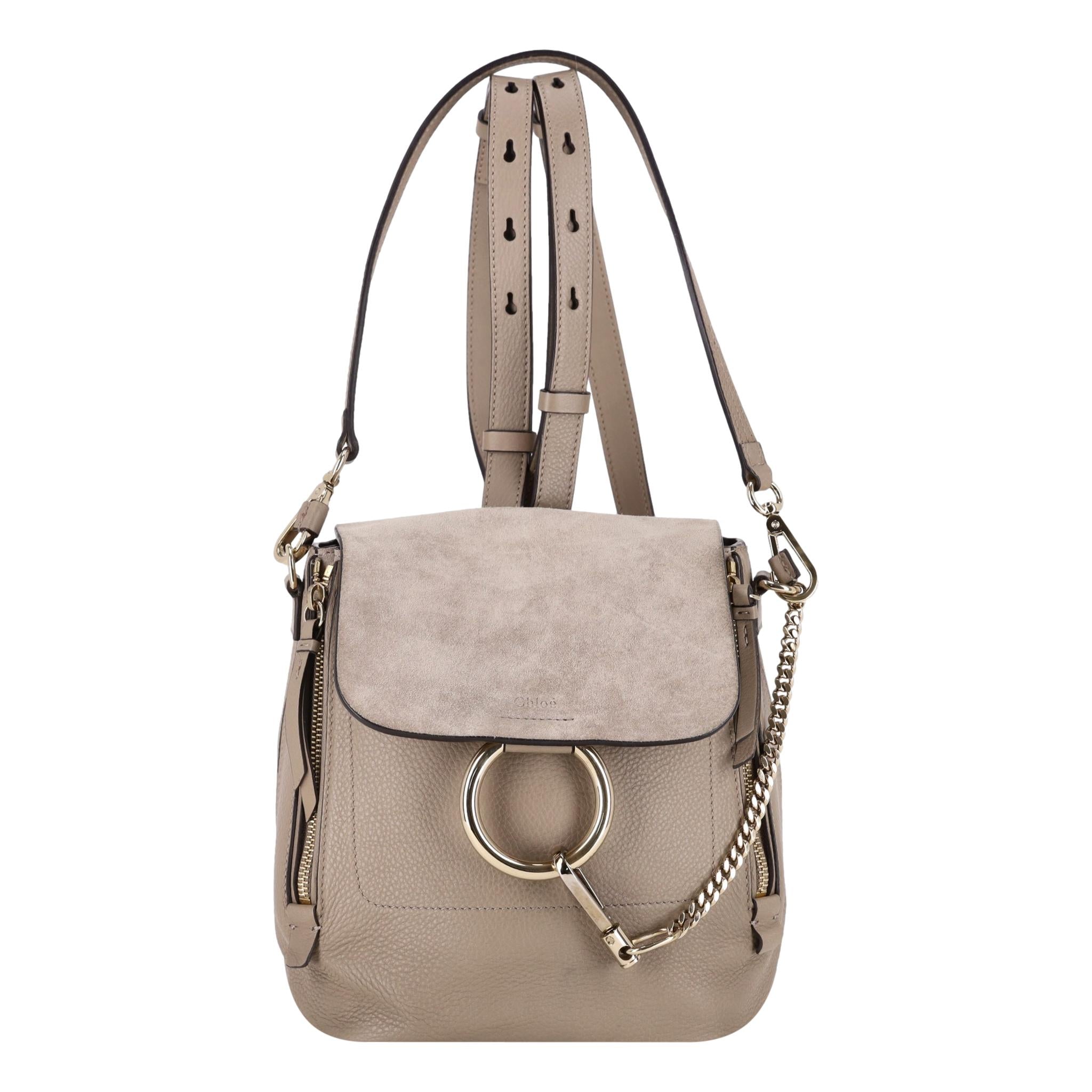 Chloe Suede & Calfskin Small Faye Backpack – Shush London