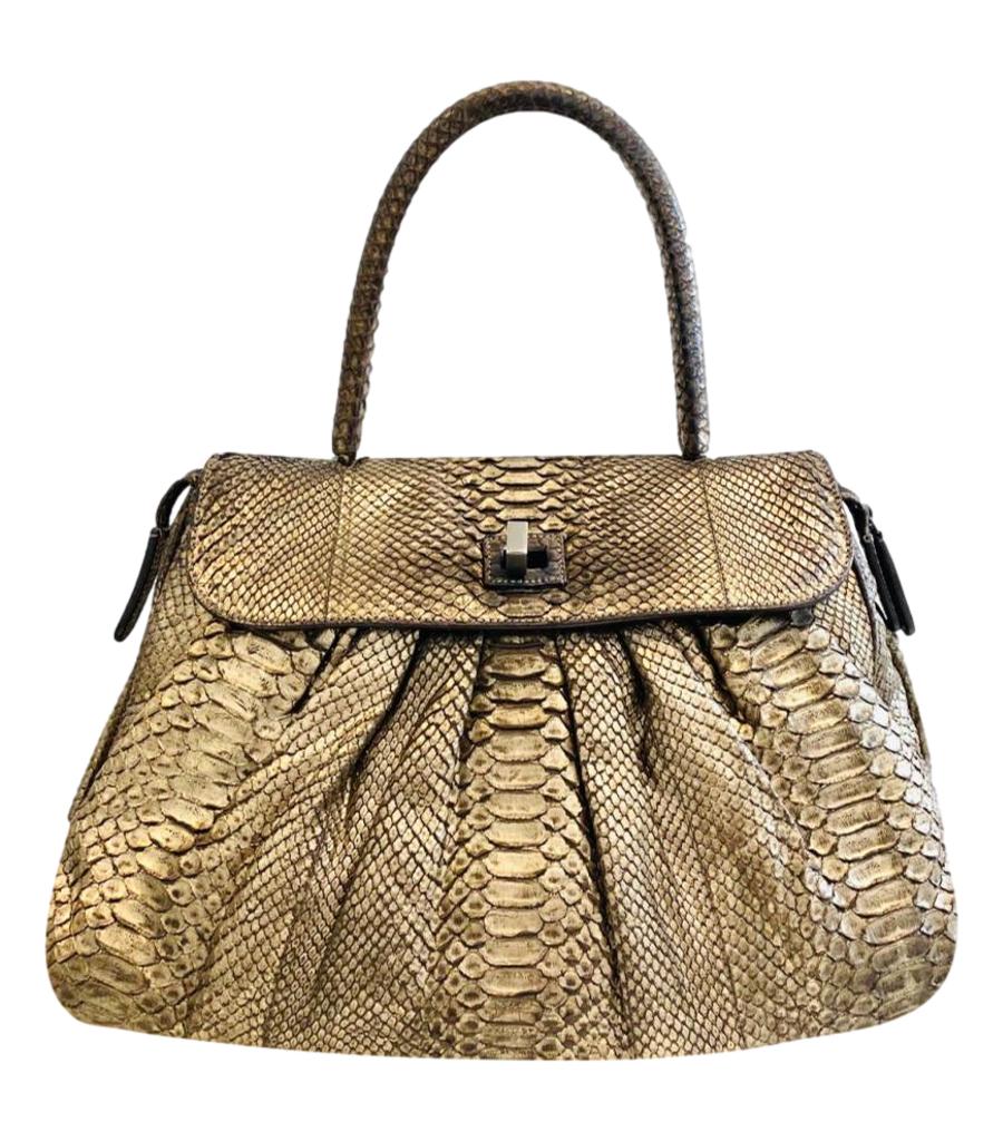 Zagliani Python Skin Shopper Bag – Shush London